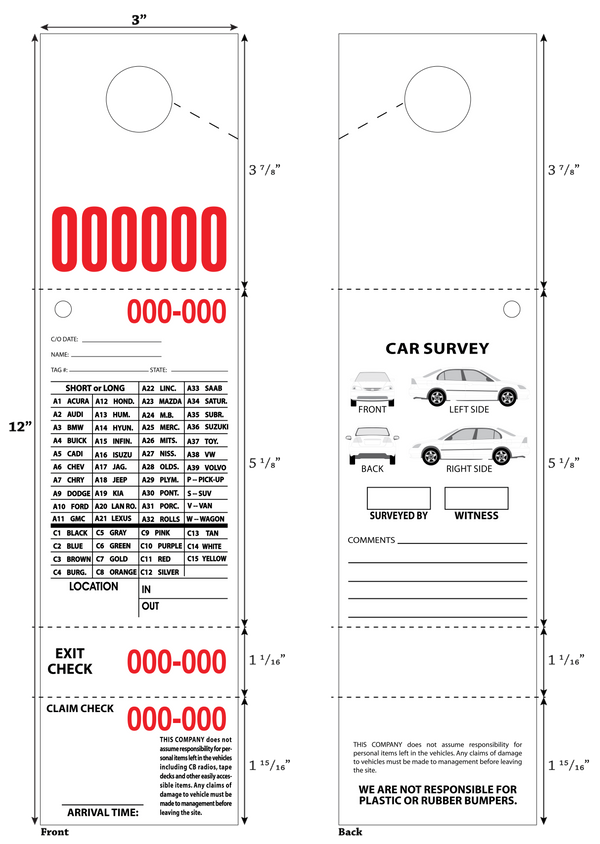 Large Valet Tickets (4,000/Box) - Globe Ticket